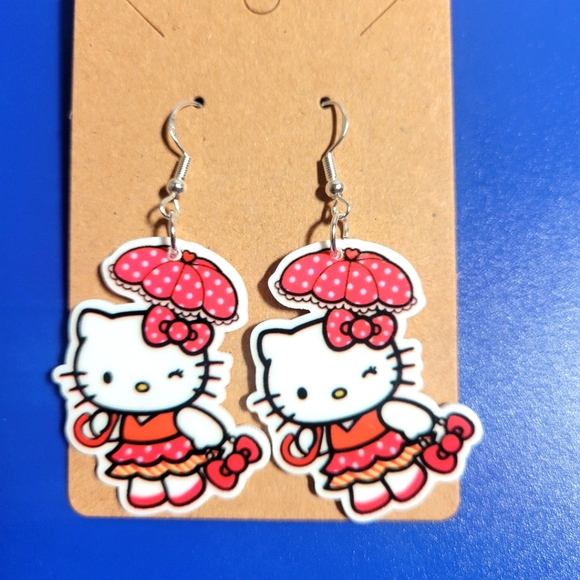 Jewelry | Hello Kitty Umbrella Acrylic Dangle Earrings | Poshmark
